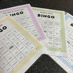 25 Editable Bingo Pastel Violet Template PDF, DIY Fillable Bingo Game ...