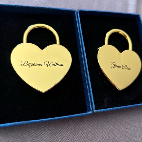 Heart Love Lock With Key, Personalized Lock for Love, Love Padlocks ...