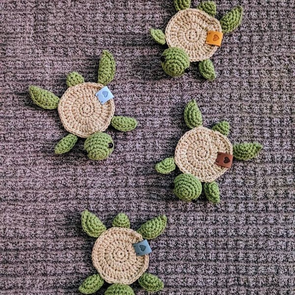 Crochet Turtle Coaster PDF PATTERN - Etsy