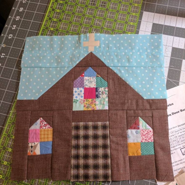 Country Church Quilt Block Pattern PDF - Instructions for 6 Inch, 9 ...
