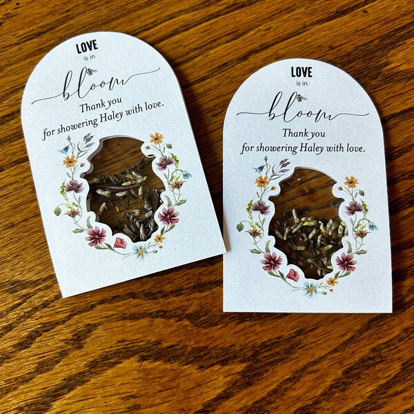 SEED PACKET FAVORS • Let Love Grow • Wedding • Wildflowers ...