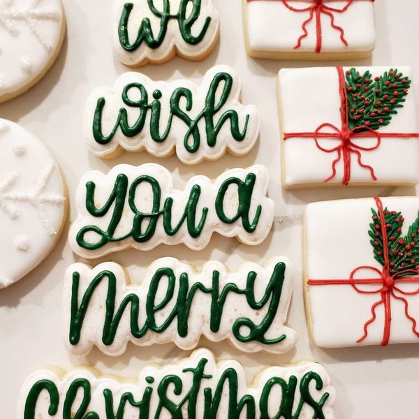 We Wish You a Merry Christmas Tree Cookie Cutter Set, Fondant and ...
