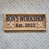 Gifts for Men Gifts for Him Husband Gift Custom Garage Sign Wooden Shop ...