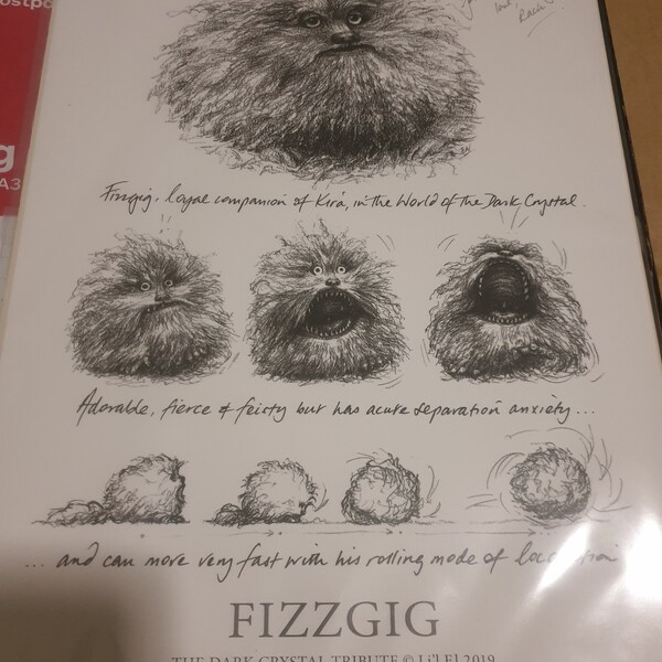 A5 Fizzgig Print. the Dark Crystal Tribute. Gelfling Kira's Companion ...