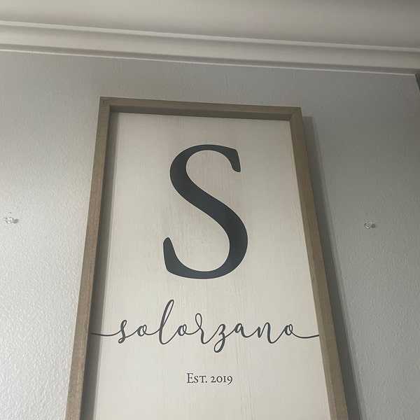 Personalized Family Name Sign Custom Wooden Monogram Perfect for ...