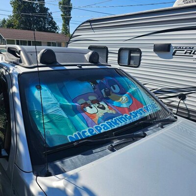 Bluey Auto Sunshade Car, Cartoon Car Sunshade, Bluey Car Sunshade ...