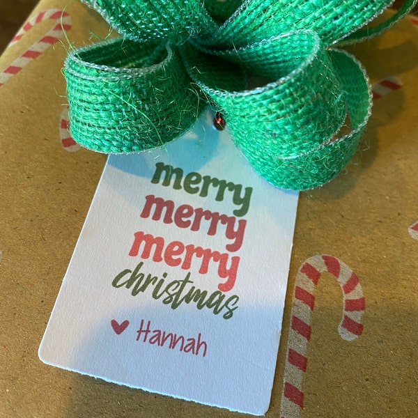 Retro Christmas Tags • Merry Christmas Tags • Vintage Christmas Goody ...