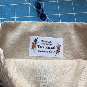 Fabric Name Tags, 30x Cotton Name Labels, Two Line Personalization ...