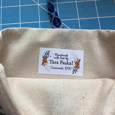 Fabric Name Tags, 30x Cotton Name Labels, Two Line Personalization ...