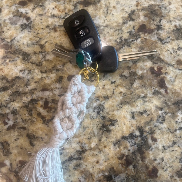 Macrame Keychains Boho Keychains Boho Macrame Keychains Macrame Accessories Bag Charm Gifts for ...