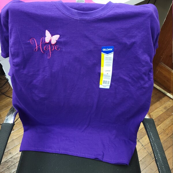 Hope Butterfly - Machine Embroidery Design, Pink Ribbon Embroidery ...