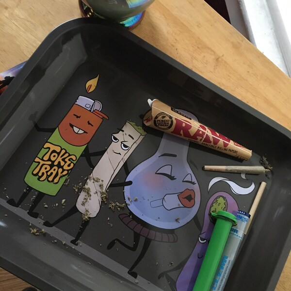 Smoke Squad Metal Rolling Tray | Small & Large Available - Etsy