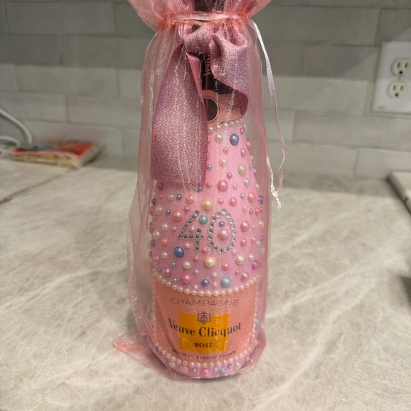 Hand Painted Customizable Birthday Prosecco/champagne Bottle *READ ...