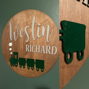 Train Nursery Name Sign Nursery Sign Transportation Theme Nursery ...