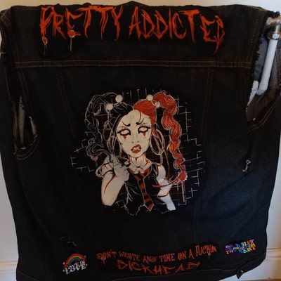 Skeleton Middle Finger Embroidered Patch / Vegan Adhesive / - Etsy