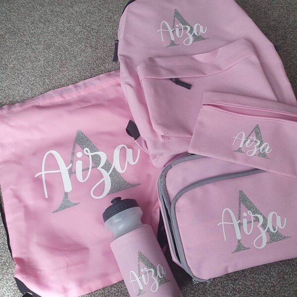 Personalised Back to School Set I Custom Name Back Pack for Kids Boys ...