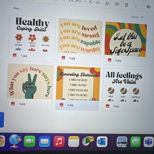 Retro Therapist Office Wall Art Set of 6 Therapy Posters Motivational ...