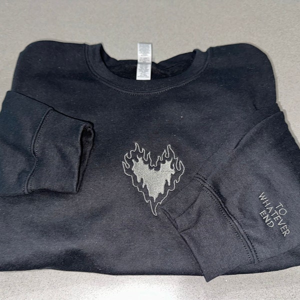 Fireheart SJM Throne of Glass Embroidered Crewneck Sweatshirt - Etsy