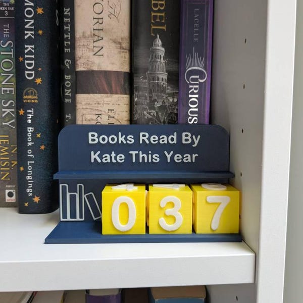 Personalized Books Read Tracker - Book Counter Sign - 3D Printed - up ...