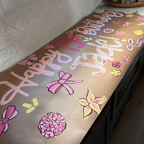 Hand Painted Custom Banner, Painted Teacher Banner, Painted Butcher ...