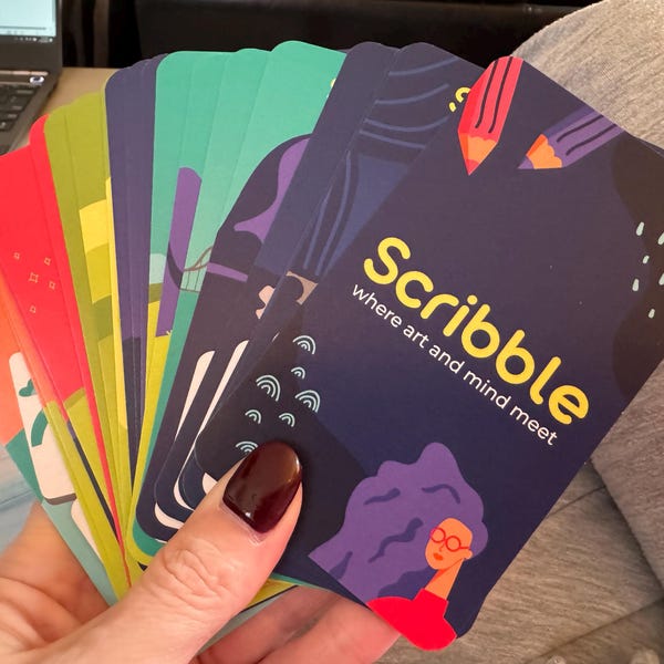 Scribble Deck | Prompt Cards for Mental Health | Drawing and Journaling ...