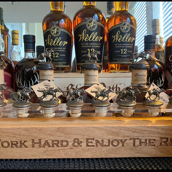 Custom Blanton's Bourbon Stopper Display Stand (live Edge) - Etsy