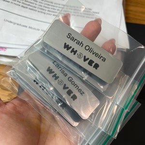 Personalised Premium Name Badge Staff ID Tag With Pin Design Your ...