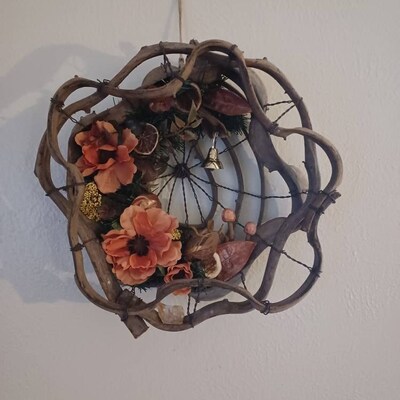 Intention Set Lg Mushroom Wreath/ With Spell-jar/ Crystals and - Etsy