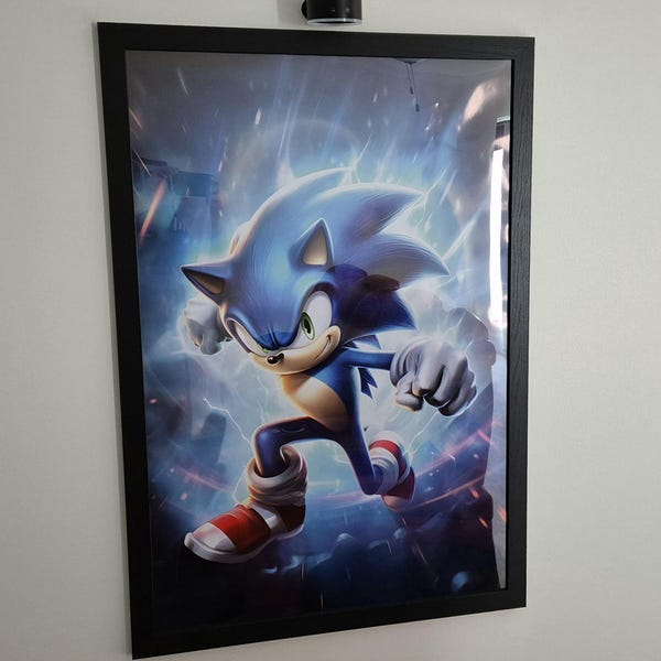 Sonic the Hedgehog Poster, Sonic Video Game Wall Art Print, Gamer Gifts ...
