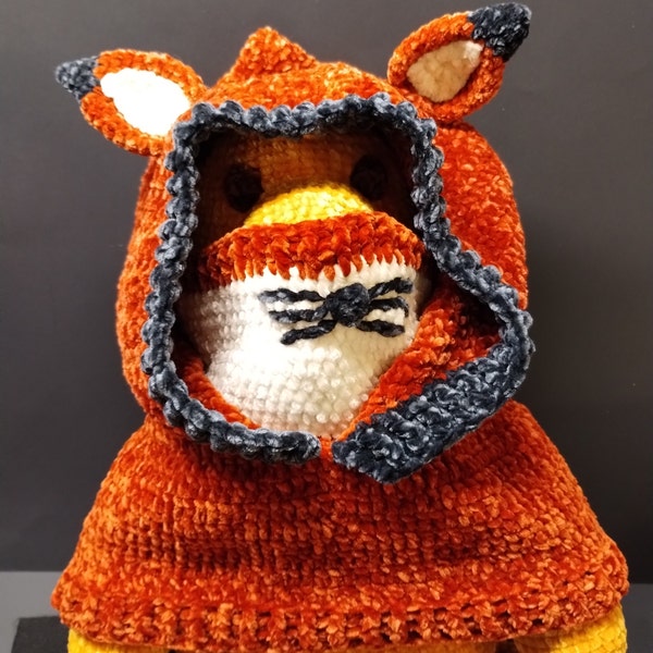 Fox Hooded Cowl CROCHET PATTERN Fox Snood Crochet Pattern (baby ...
