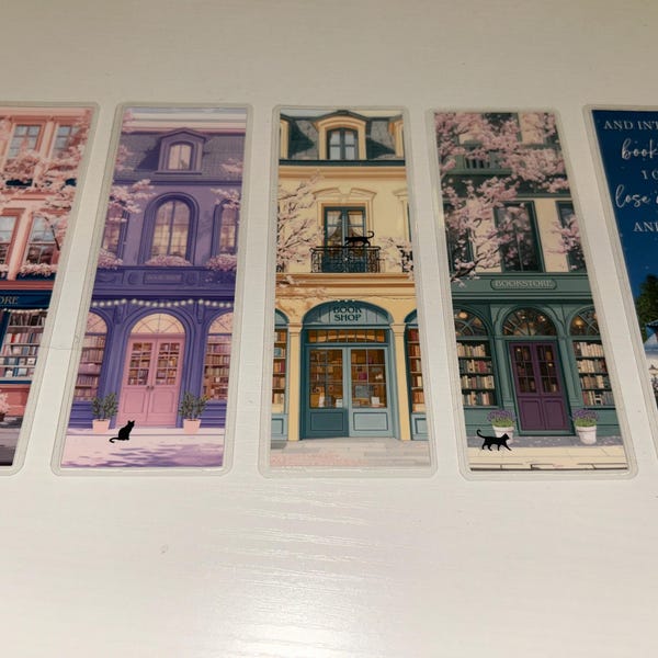 Spring Bookstore Bookmark | Spring Bookmark | Spring Bookstore | Gift ...