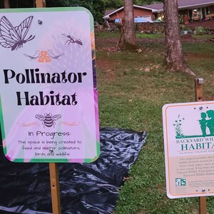 Pollinator Habitat in Progress Sign Promoting Native Plants - Etsy