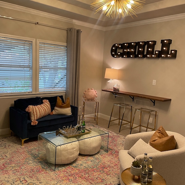 Large Letters With Edison BULBS for Wall Decor. Wall Letters Light up ...