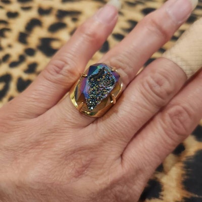 Hammered Ovaloid Ring - Etsy