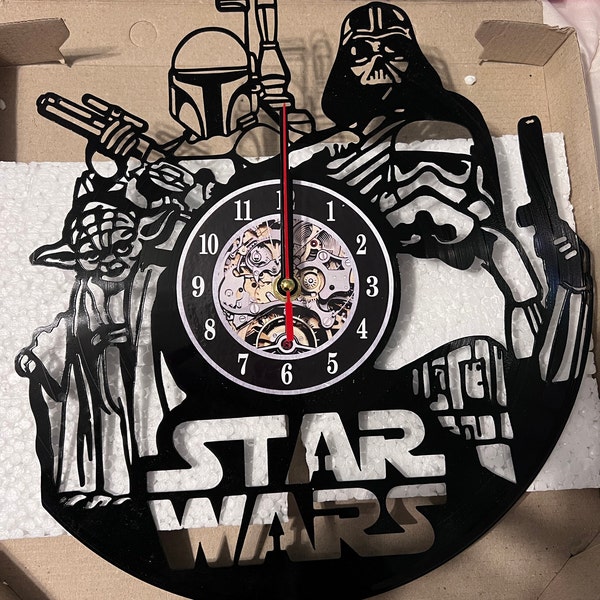 The Beatles Vinyl Record Silent Clock, Vintage Rock Band Decor, Laser ...