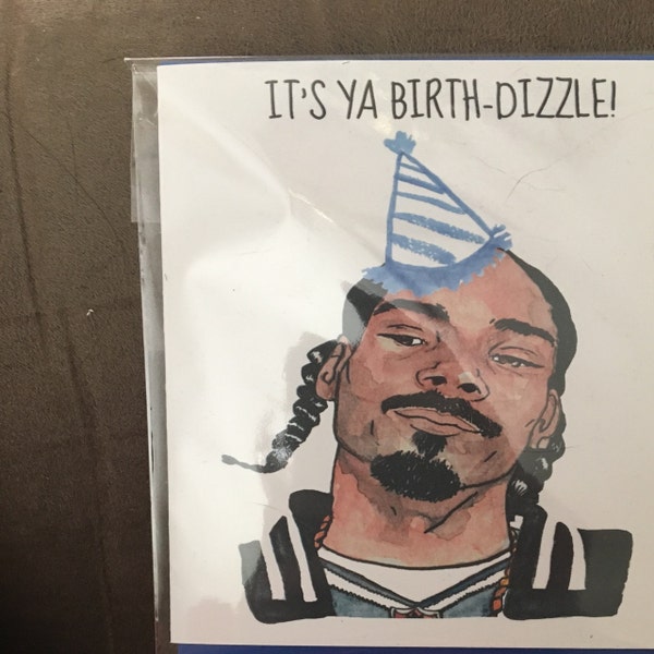 Birth Dizzle Birthday Card, Rap Music Birthday Card, Funny Cards, Hip ...