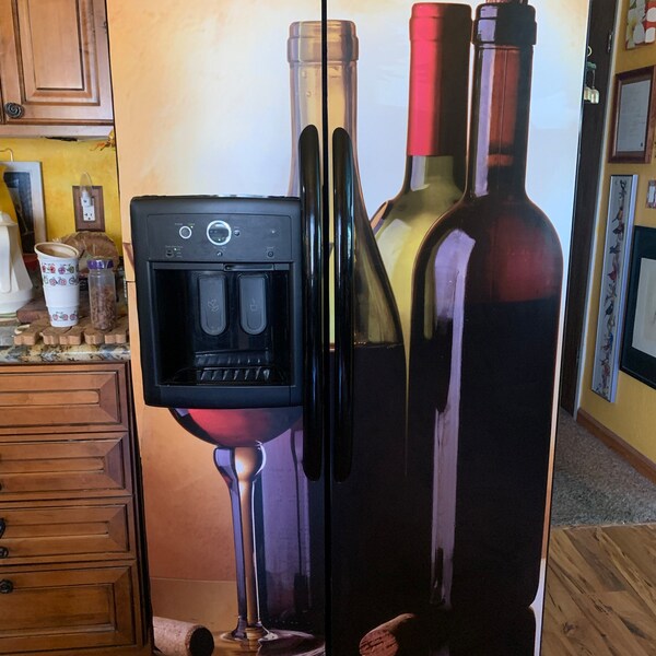 Magnetic Gloss Black Refrigerator Wraps Change Fridge Door Color Match ...