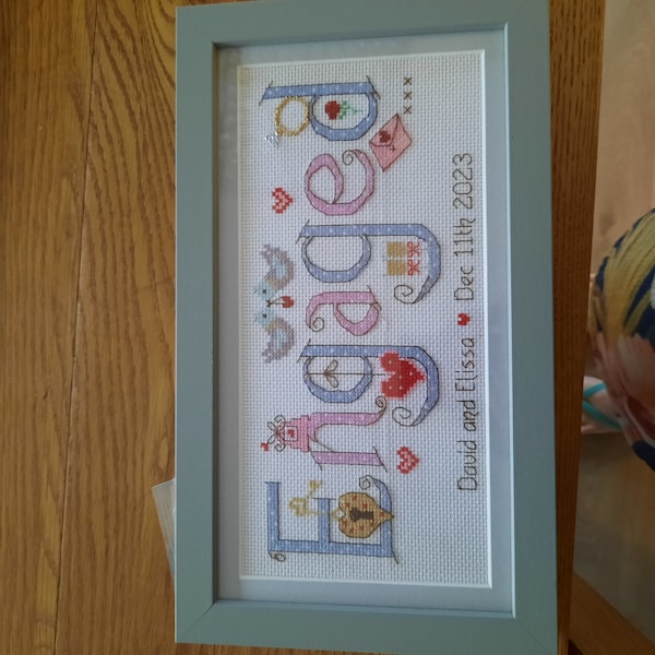 Engaged - Customisable Cross Stitch Chart - Digital Format PDF Pattern ...