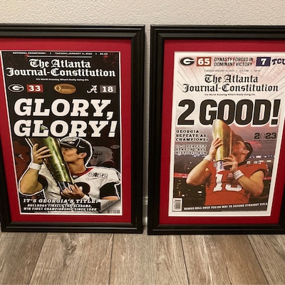 1995 and 2021 Atlanta Braves World Series Champions Framed & Matted ...