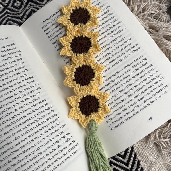 Floral Chain Bookmark Pattern, Crochet Bookmark, Flower Bookmark ...