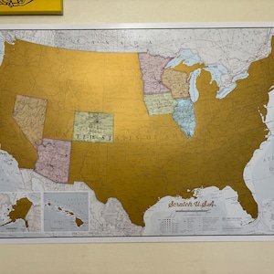 XXL Classic USA Wall Map Map of the USA Poster Front Lamination 46 X 80 ...