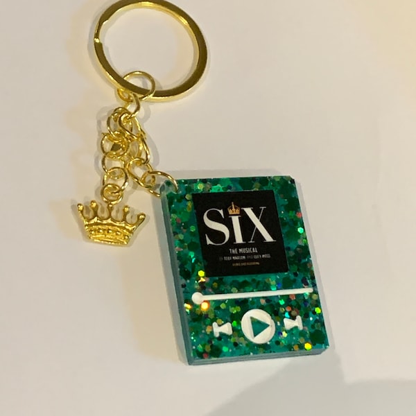 Six Resin Keychain - Broadway Keychain - Music Player Keychain ...