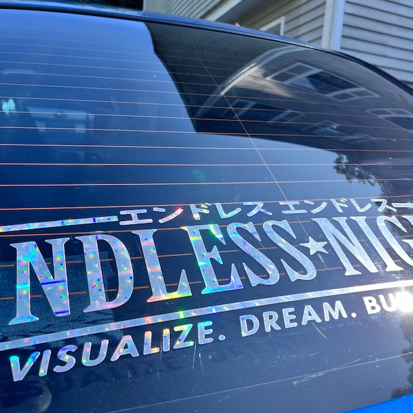 Endless Nights JDM Decal Sticker (bumper Sticker, Windshield Sticker ...