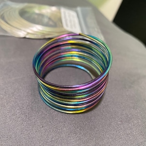 Peacock Rainbow Anodized Titanium Wire Pure Surgical Grade 1 Gauge 12 ...