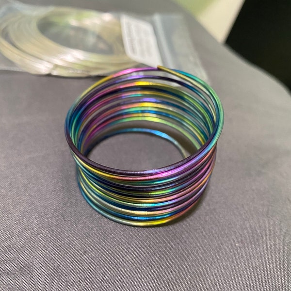 Peacock Rainbow Anodized Titanium Wire - Pure Surgical Grade 1 - Gauge ...