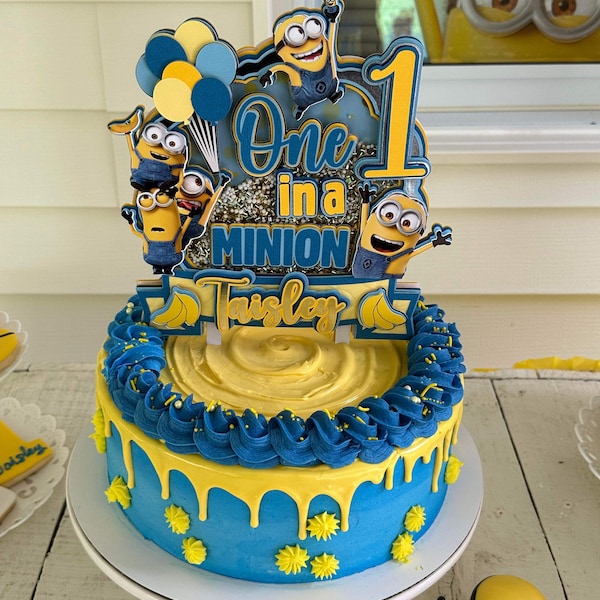 Minions Cake Topper, Despicable Me Cake Topper, One Cake Topper, Custom ...