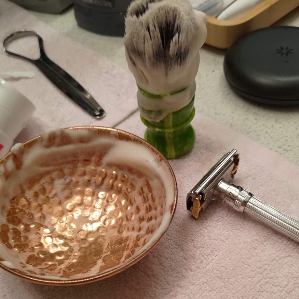 Hammered Copper Shave Dish - Etsy