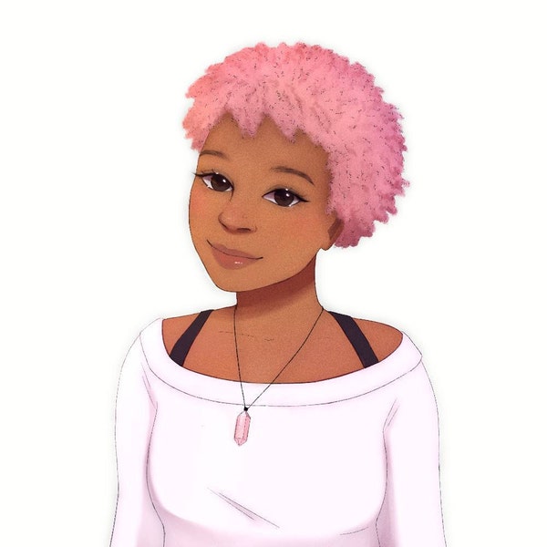 Cozy Custom Digital Portrait Drawing | Cute Personalized Commission ...