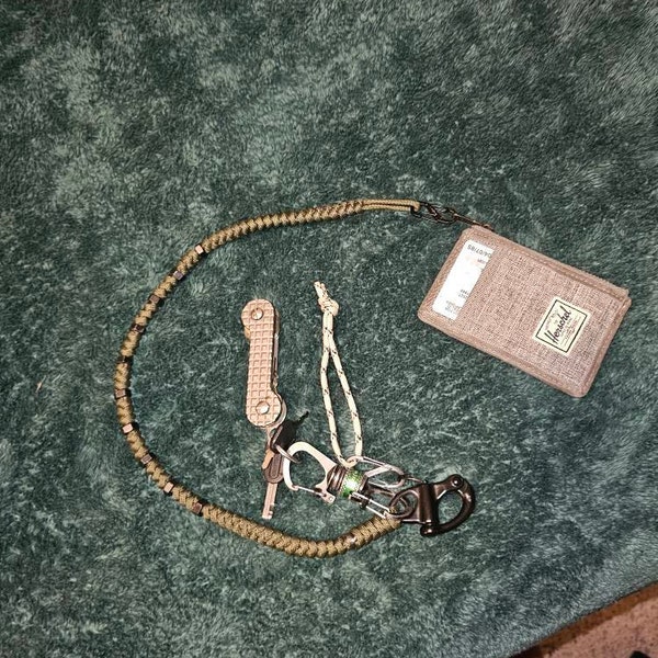 Black EDC Wallet Chain Style Lanyard - Etsy