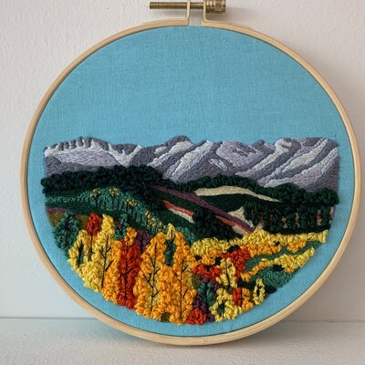 Forest Landscape, 3d Embroidery Pattern. Hand Embroidery Pattern PDF ...